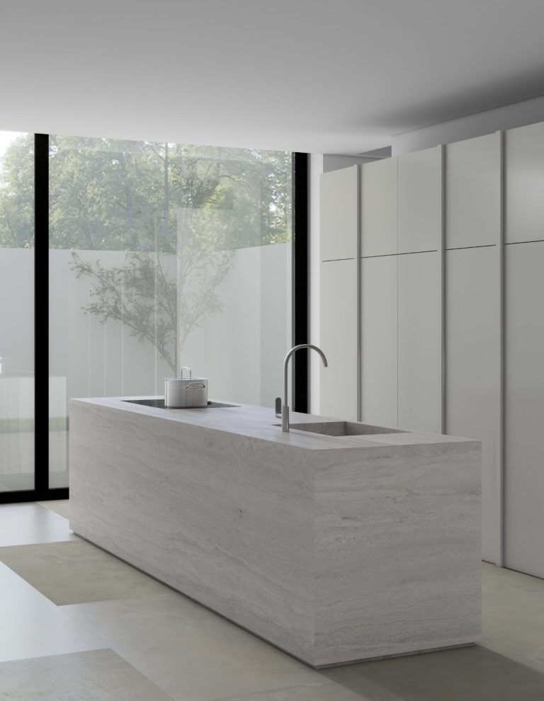 Ivory Travertine Matte YDL Stone Porcelain Slab