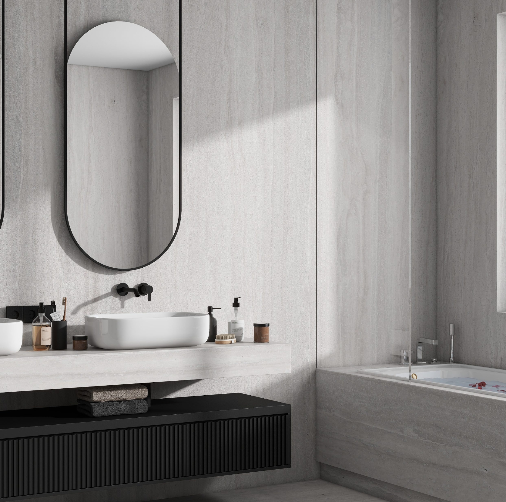 Ivory Travertine Matte YDL Stone Porcelain Slab