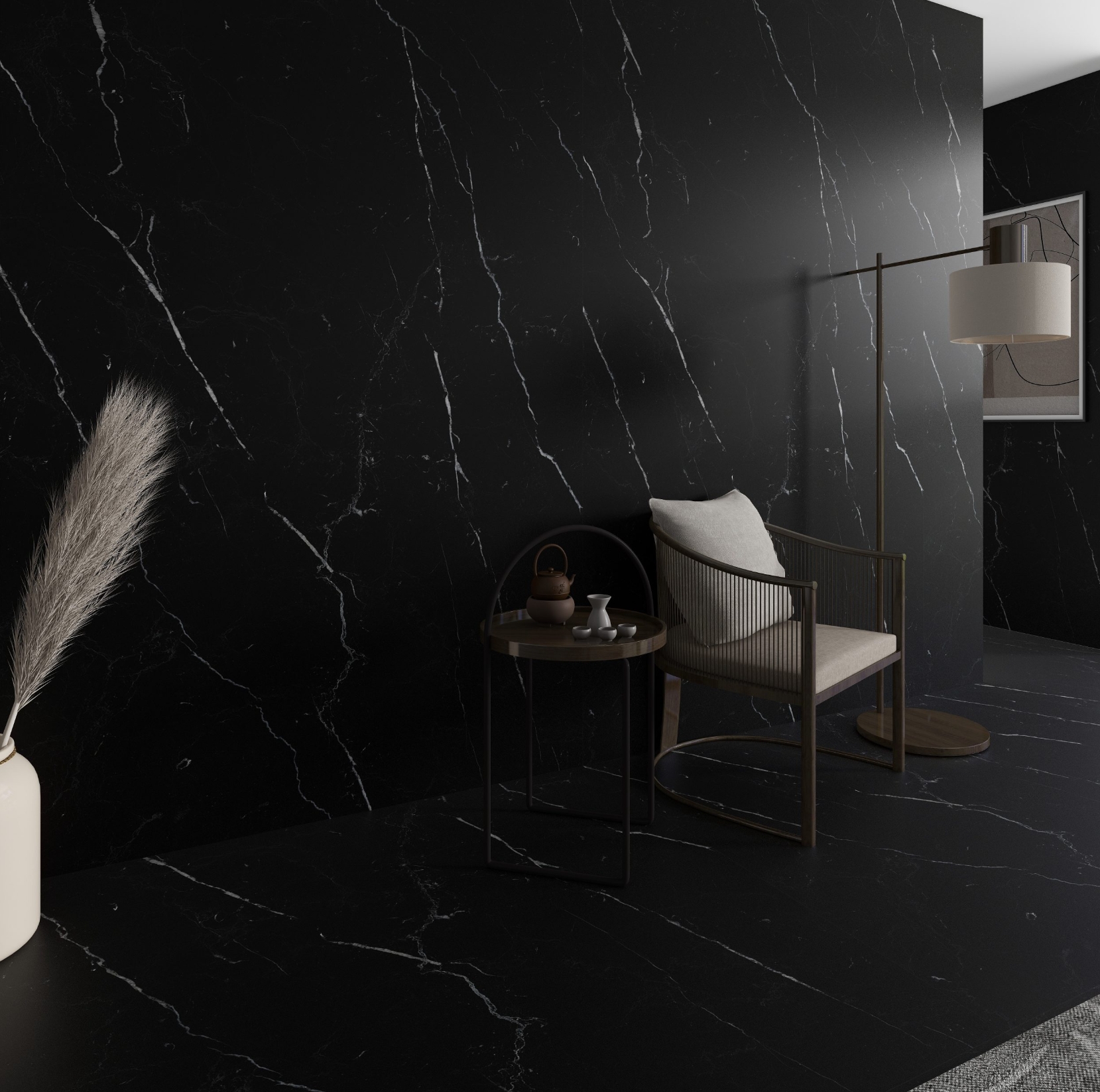 Vena Marquina Matte YDL Stone Porcelain Slab